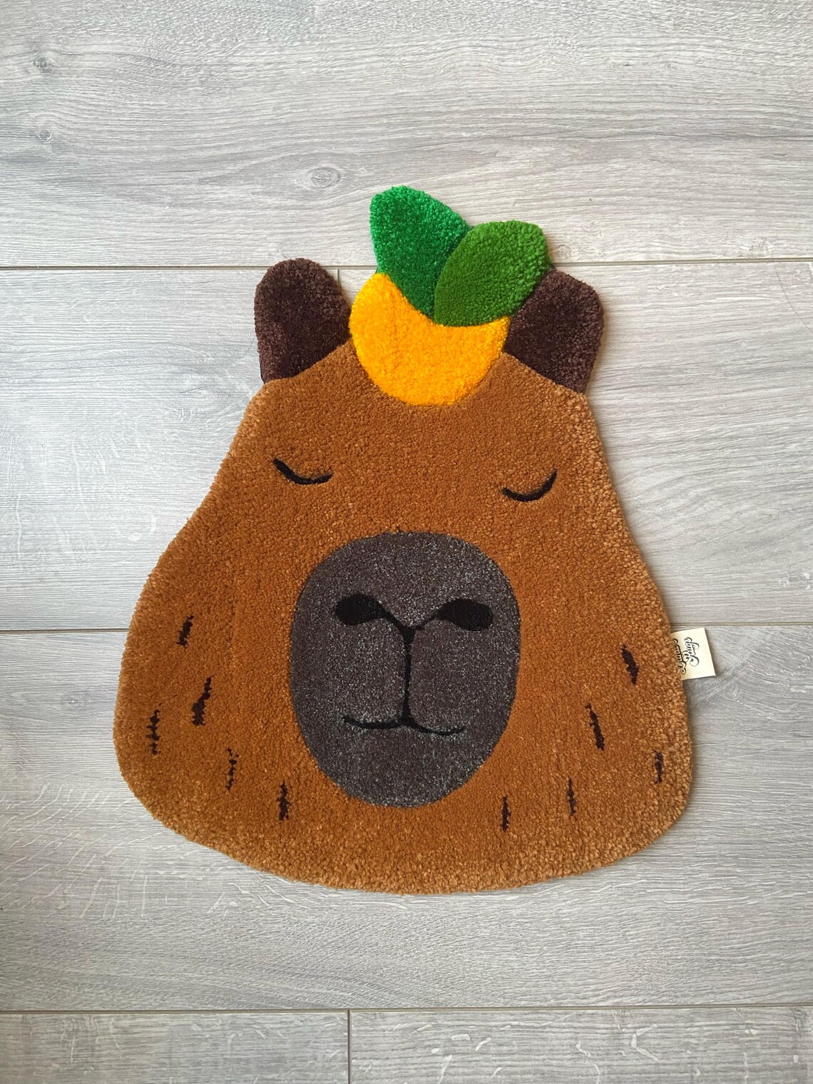 Capybara Tufted Rug - Etsy