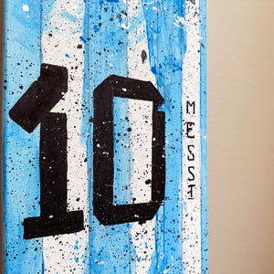 Lionel Messi Abstract Painting | Acrylic Art on Canvas | One-of-a-kind ...
