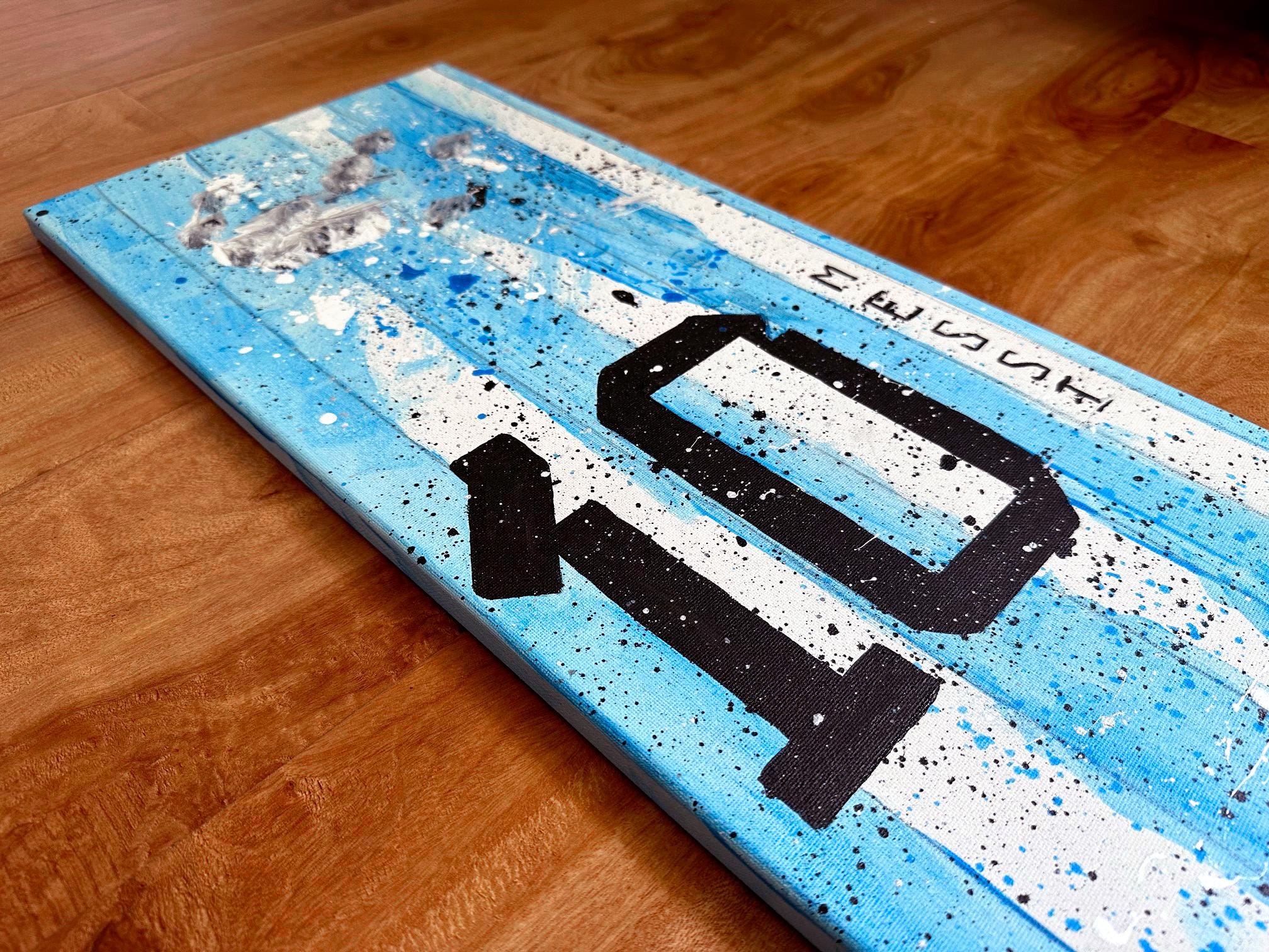 Lionel Messi Abstract Painting | Acrylic Art on Canvas | One-of-a-kind ...