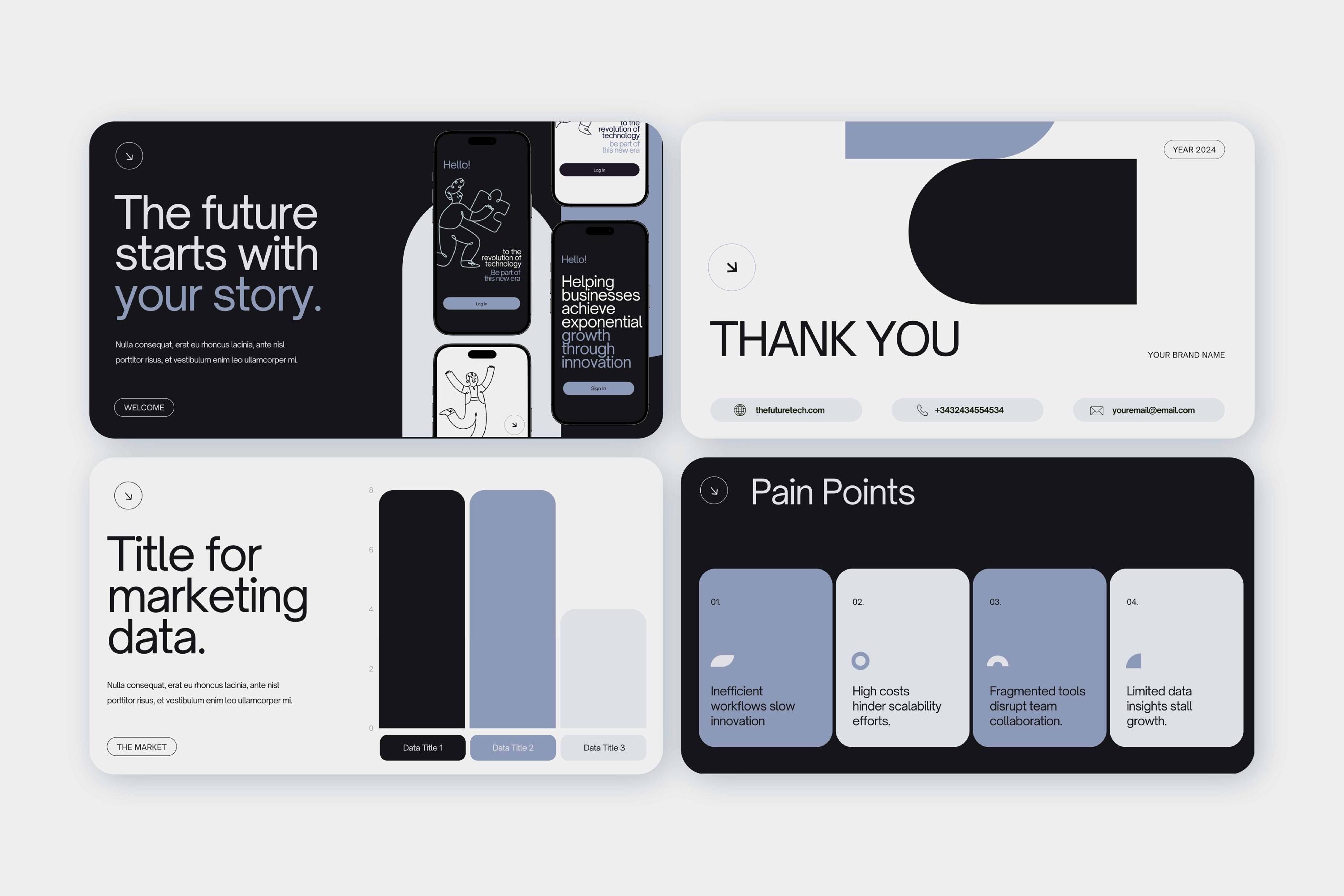 Tech Startup Pitch Deck Template: Modern Presentation, Editable Canva ...