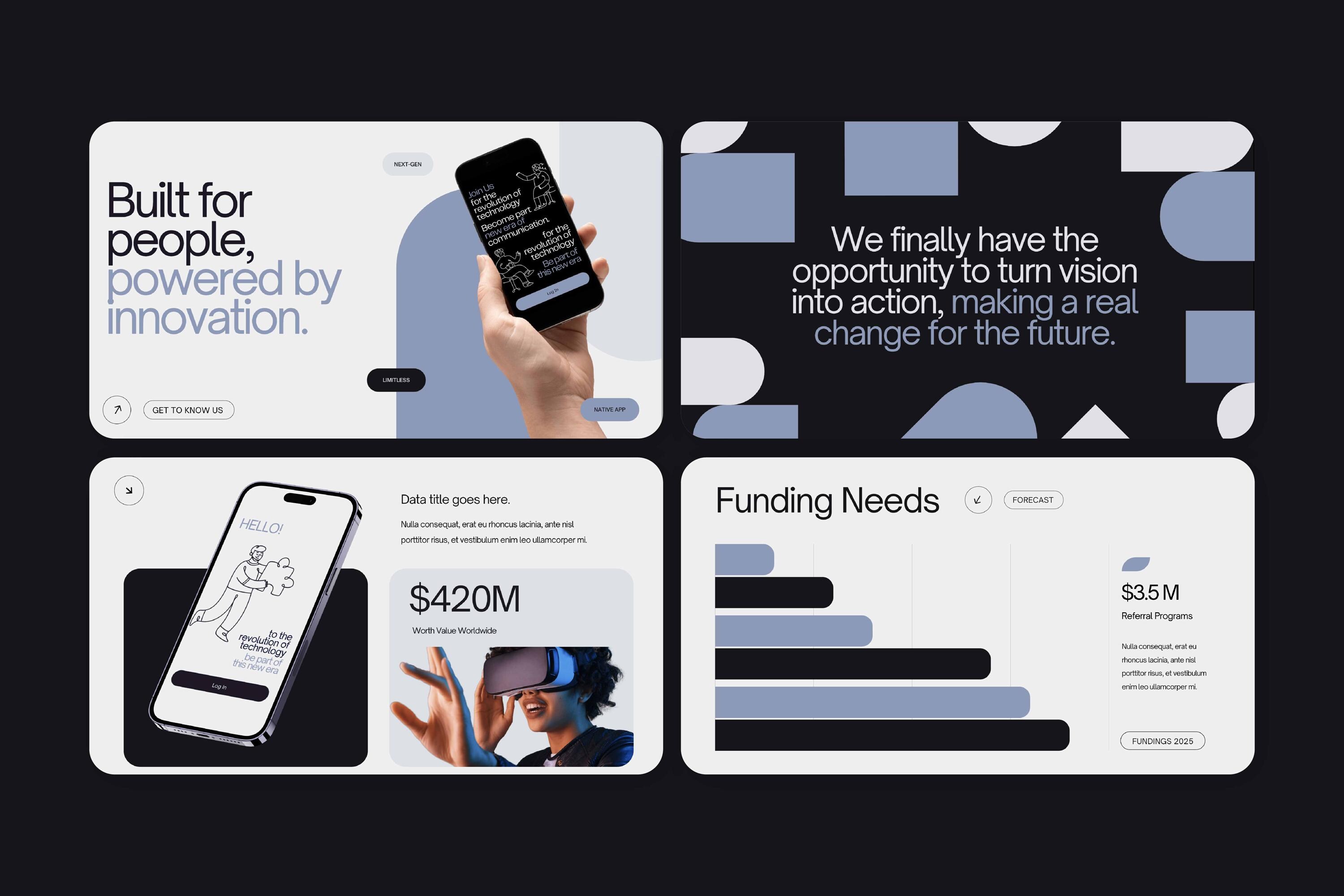 Tech Startup Pitch Deck Template: Modern Presentation, Editable Canva ...