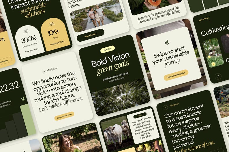 Sustainability Social Media Canva Templates for Eco-friendly Business ...