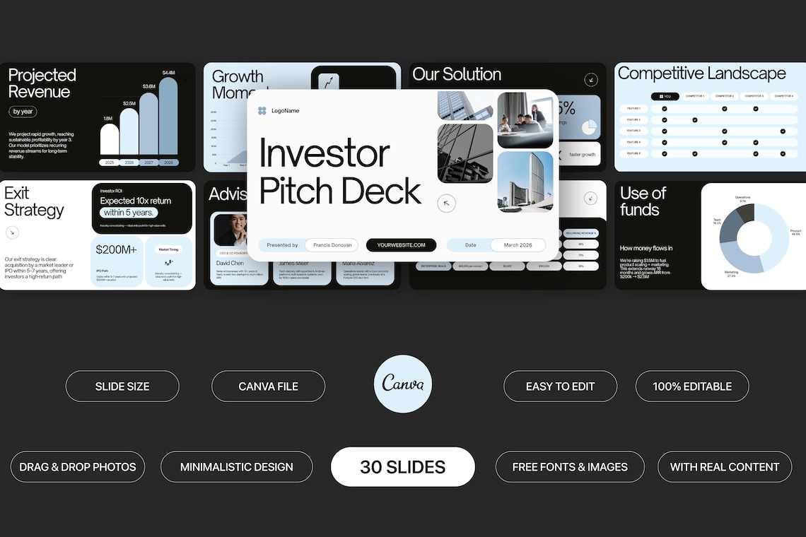 Investor Pitch Deck, Startup Presentation, Business Proposal | Data ...