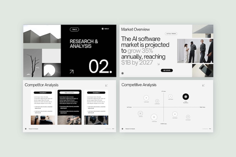 Marketing Plan Pitch Deck Editable Template Canva | Business Proposal ...