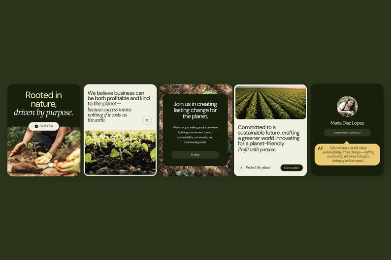 Sustainability Social Media Canva Templates for Eco-friendly Business ...