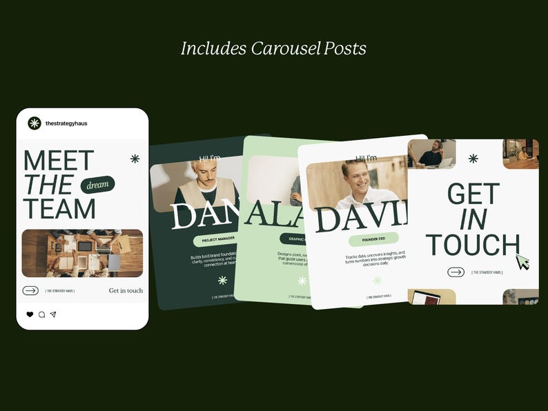 Social Media Agency Canva Templates for Instagram, Marketing Bundle ...