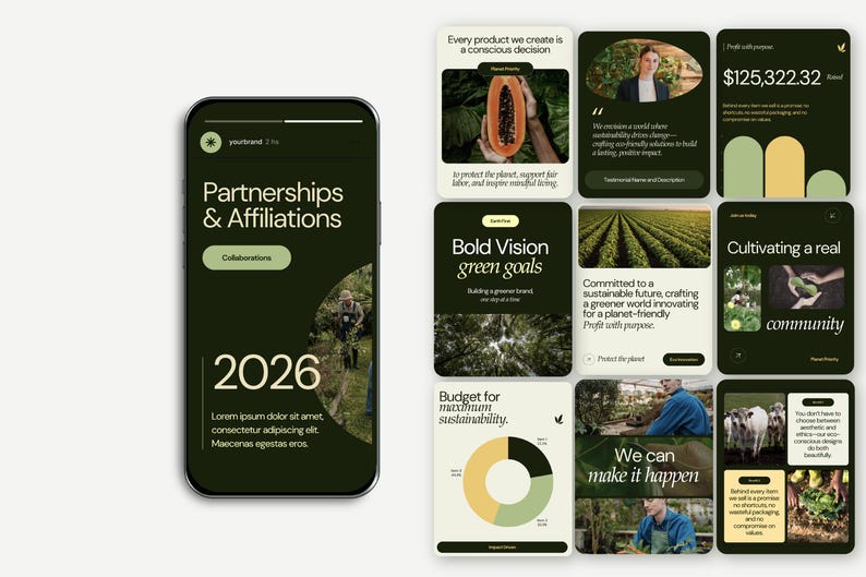 Sustainability Social Media Canva Templates for Eco-friendly Business ...