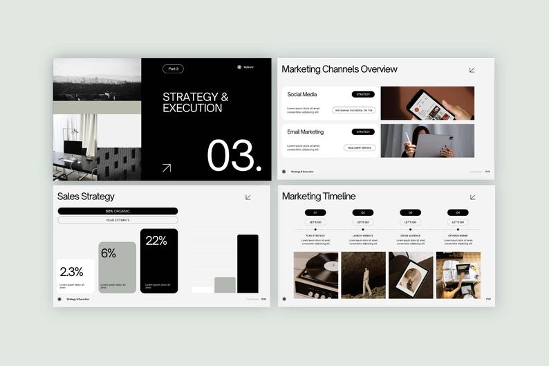 Marketing Plan Pitch Deck Editable Template Canva | Business Proposal ...
