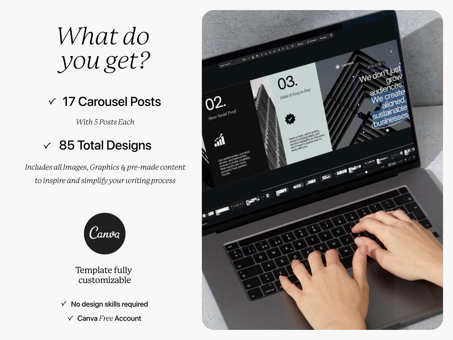 Business Instagram Seamless Carousel Canva Template, Carousel Posts for ...