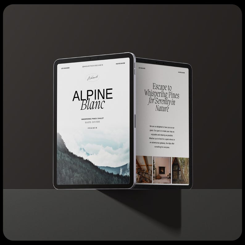 Airbnb Welcome Book Template Mountain House Airbnb House Guide Canva ...