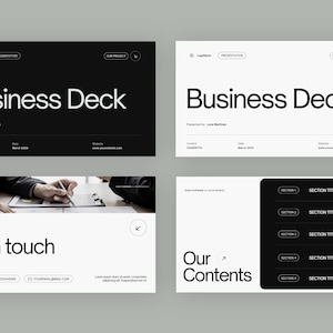 Business Pitch Deck Modern Canva Template for Tech Startup ...