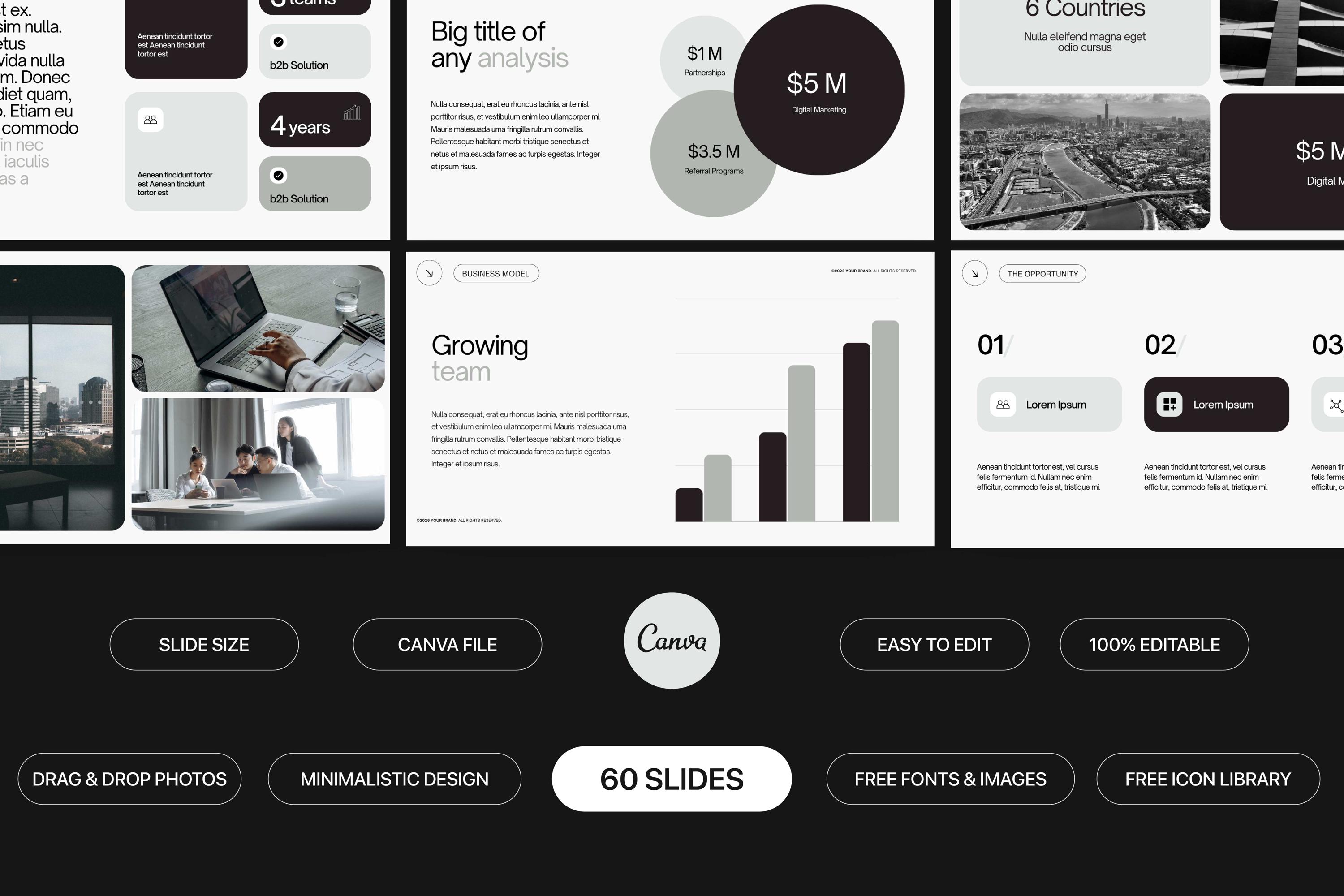 Business Pitch Deck Modern Canva Template for Tech Startup ...