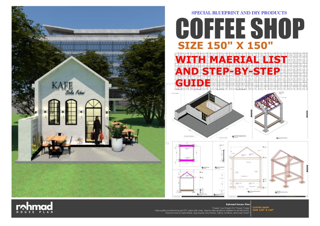 Coffee Shop DIY Plan PDF Download Build Instructions Material List ...