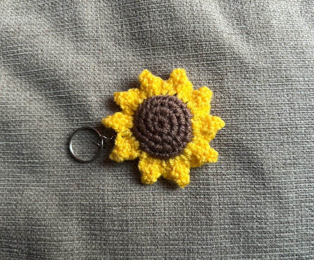 Crochet Sunflower - Keyring - Etsy