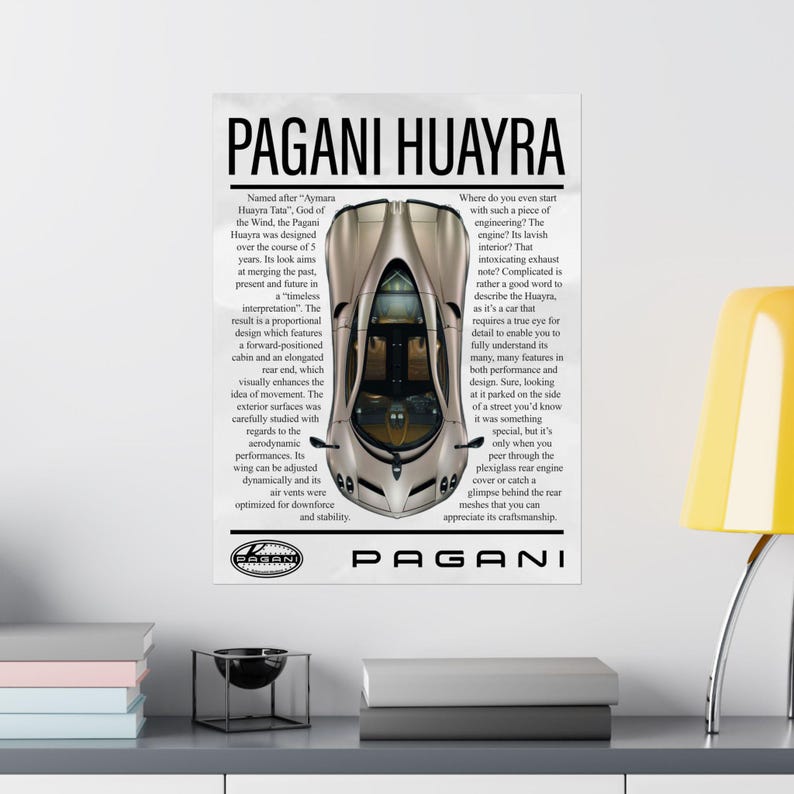 Pagani Huayra Poster - Etsy