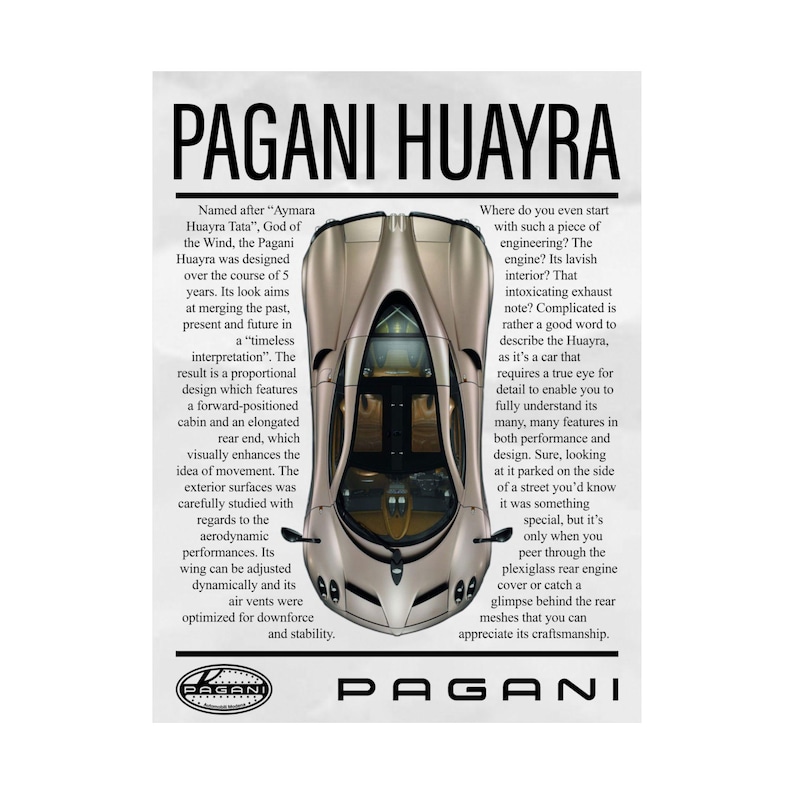 Pagani Huayra Poster - Etsy