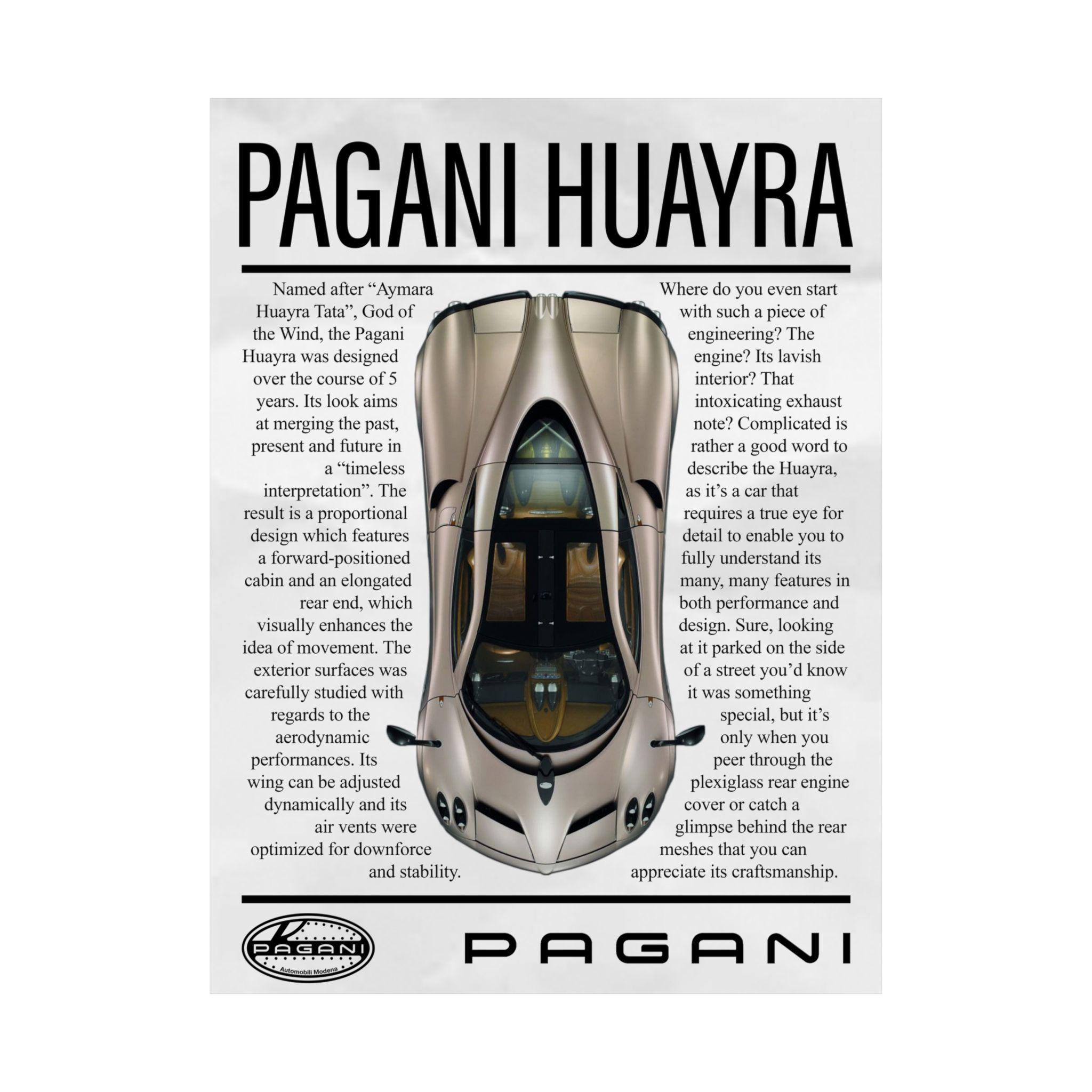 Pagani Huayra Poster - Etsy