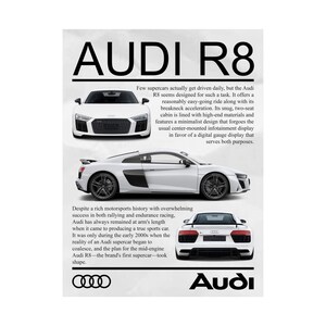 Audi R8 Poster - Etsy