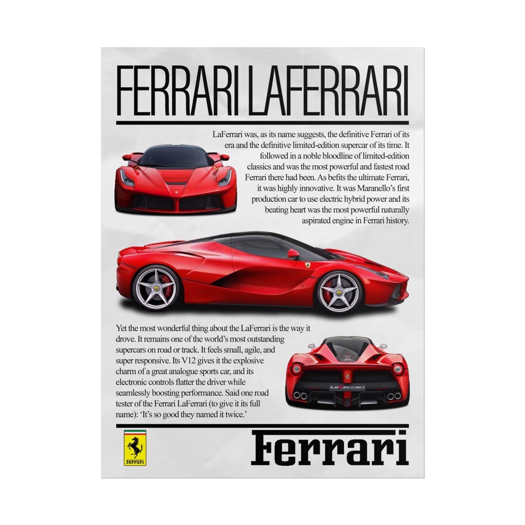 Ferrari Laferrari Poster - Etsy
