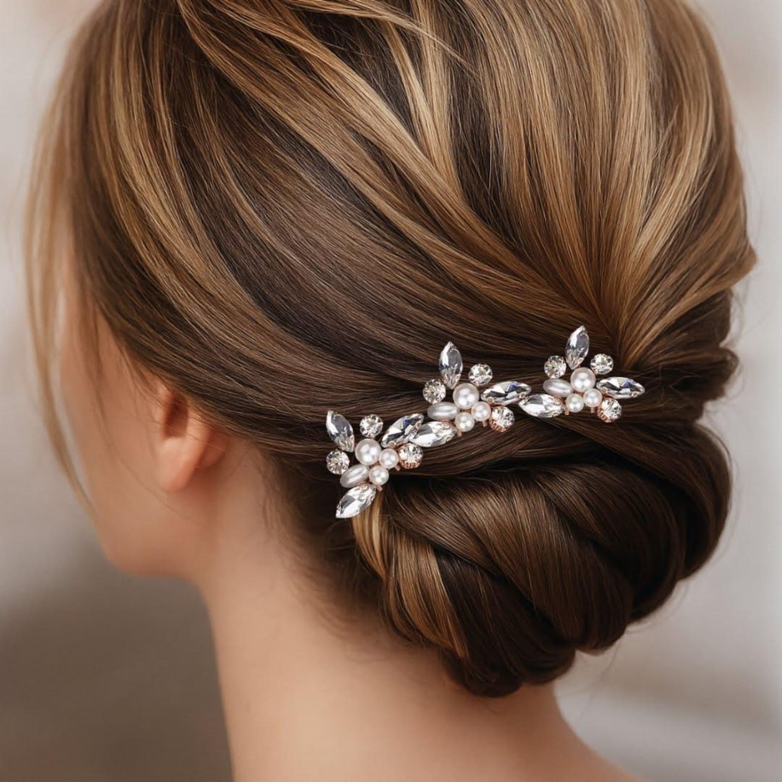 Bridal Pearl and Rhinestone Gold Hair Pins - Wedding Hair Accessories ...