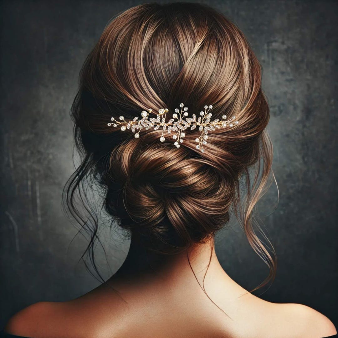 Crystal & Pearl Bridal Hair Piece: Wedding Hair Accessory for Bride and ...