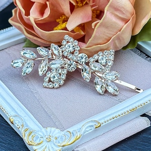 Elegant Bridal Hair Clip With Sparkle Rhinestones - Stunning Wedding ...