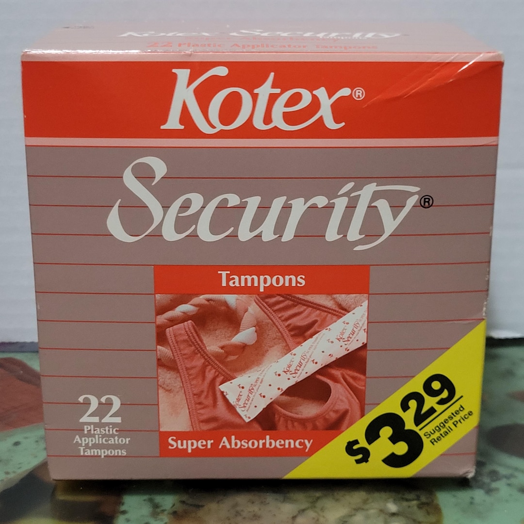 NOS 22 Vintage 1980s Kotex Security Tampons Super Absorbency Plastic ...