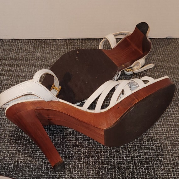 NOS Vintage 1970s California Magdesians White Leather… - Gem