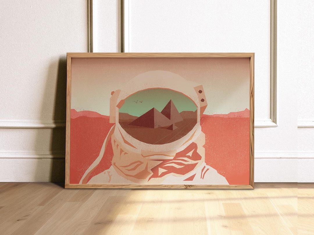 Pyramids on Mars Art Print - Etsy