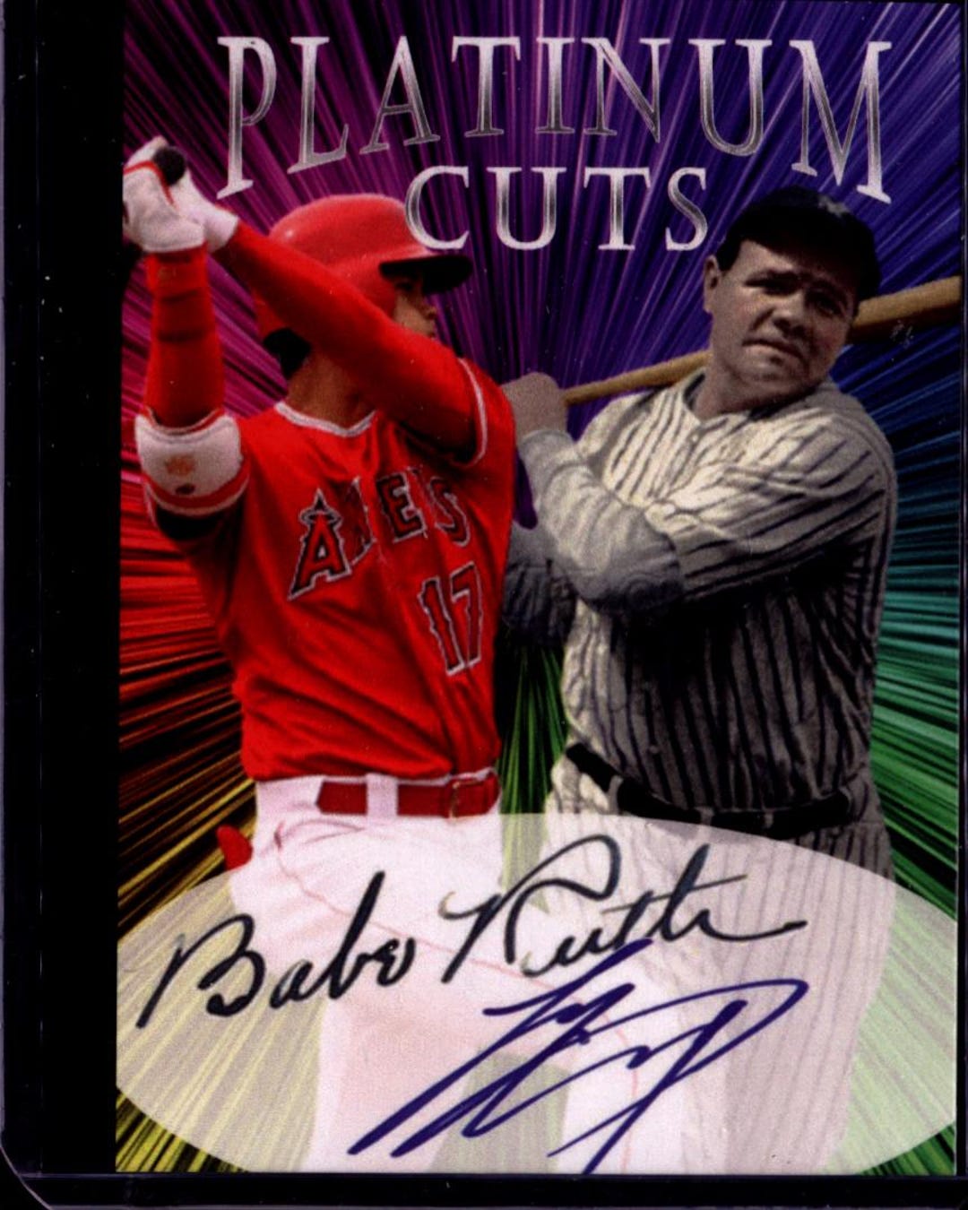 Babe Ruth Shohei Ohtani Platinum Dual Cuts Facs Autos Only 1000 Made ...