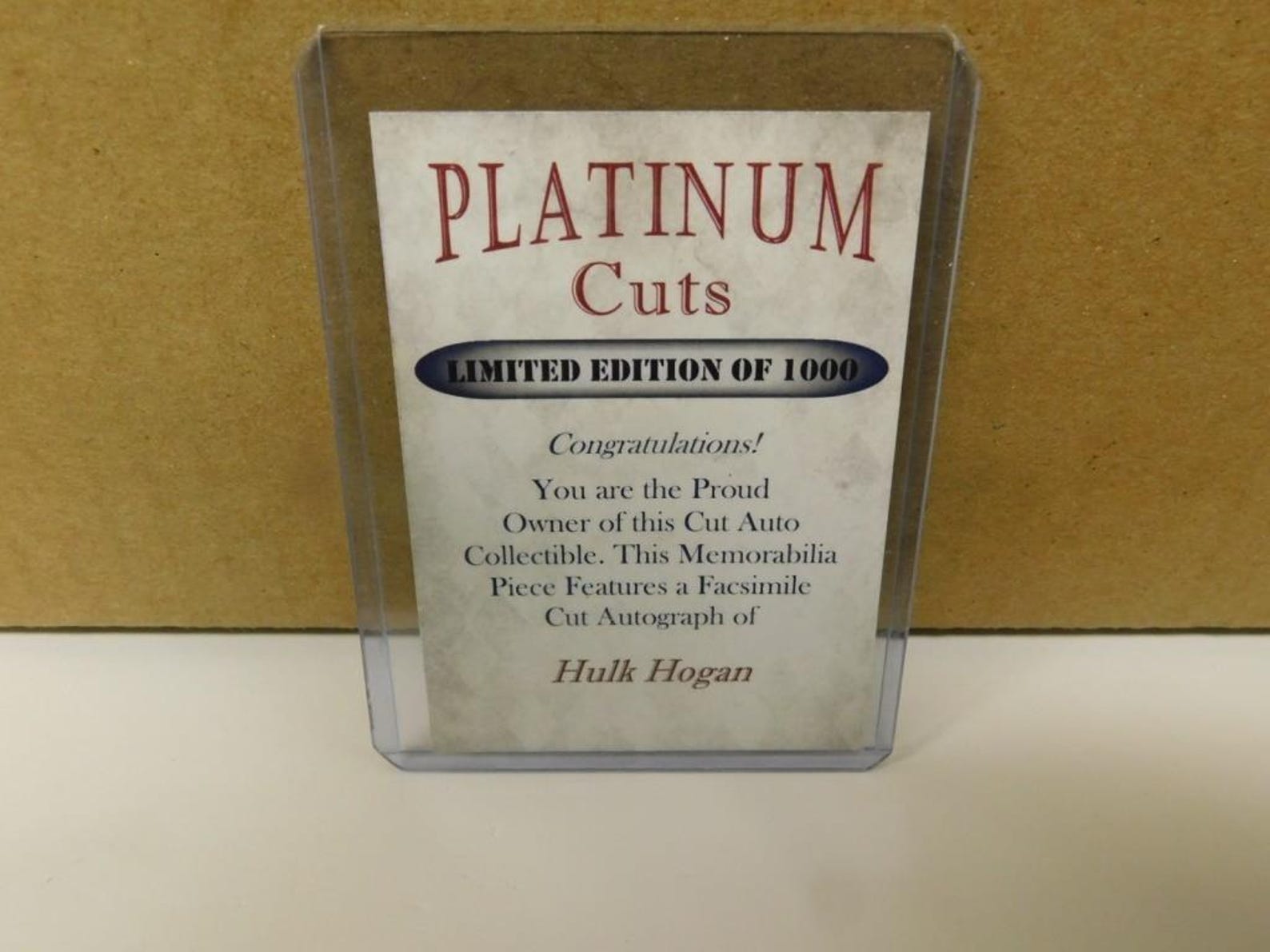 Hulk Hogan Platinum Cuts Facs Auto Only 1000 Made - Etsy