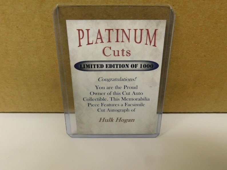 Hulk Hogan Platinum Cuts Facs Auto Only 1000 Made - Etsy
