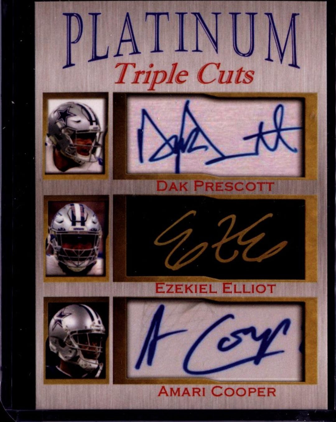 Dak Prescott Ezekiel Elliott Amari Cooper Platinum Triple Cuts Facs ...