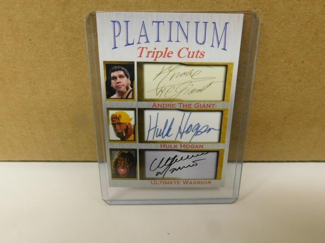 Andre the Giant Hulk Hogan Ultimate Warrior Platinum Cuts Facs Autos ...