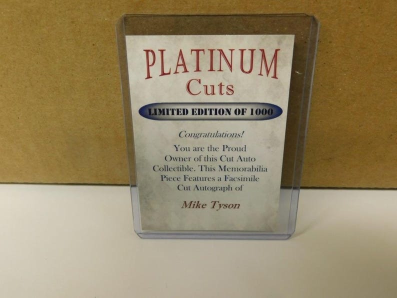 Mike Tyson Platinum Cuts Facs Auto Only 1000 Made - Etsy