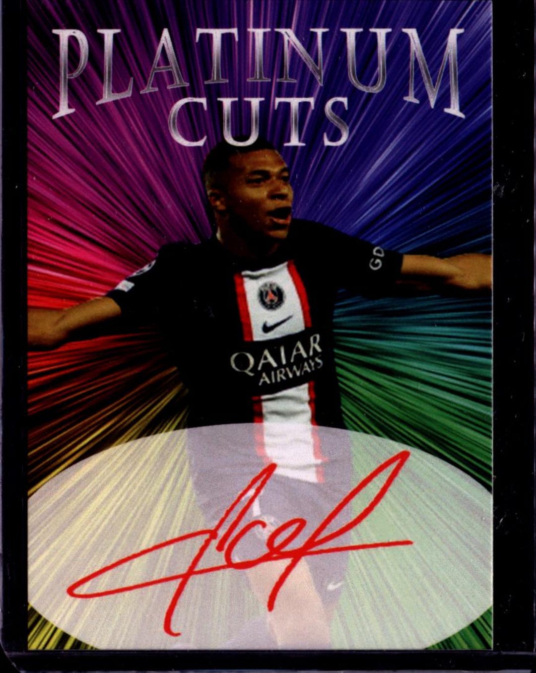 Kylian Mbappe Platinum Cuts Facs Auto Only 1000 Made - Etsy