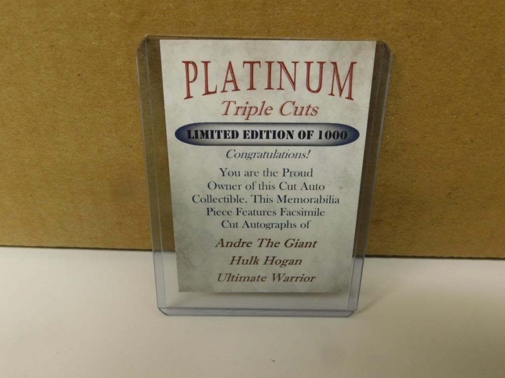 Andre the Giant Hulk Hogan Ultimate Warrior Platinum Cuts Facs Autos ...