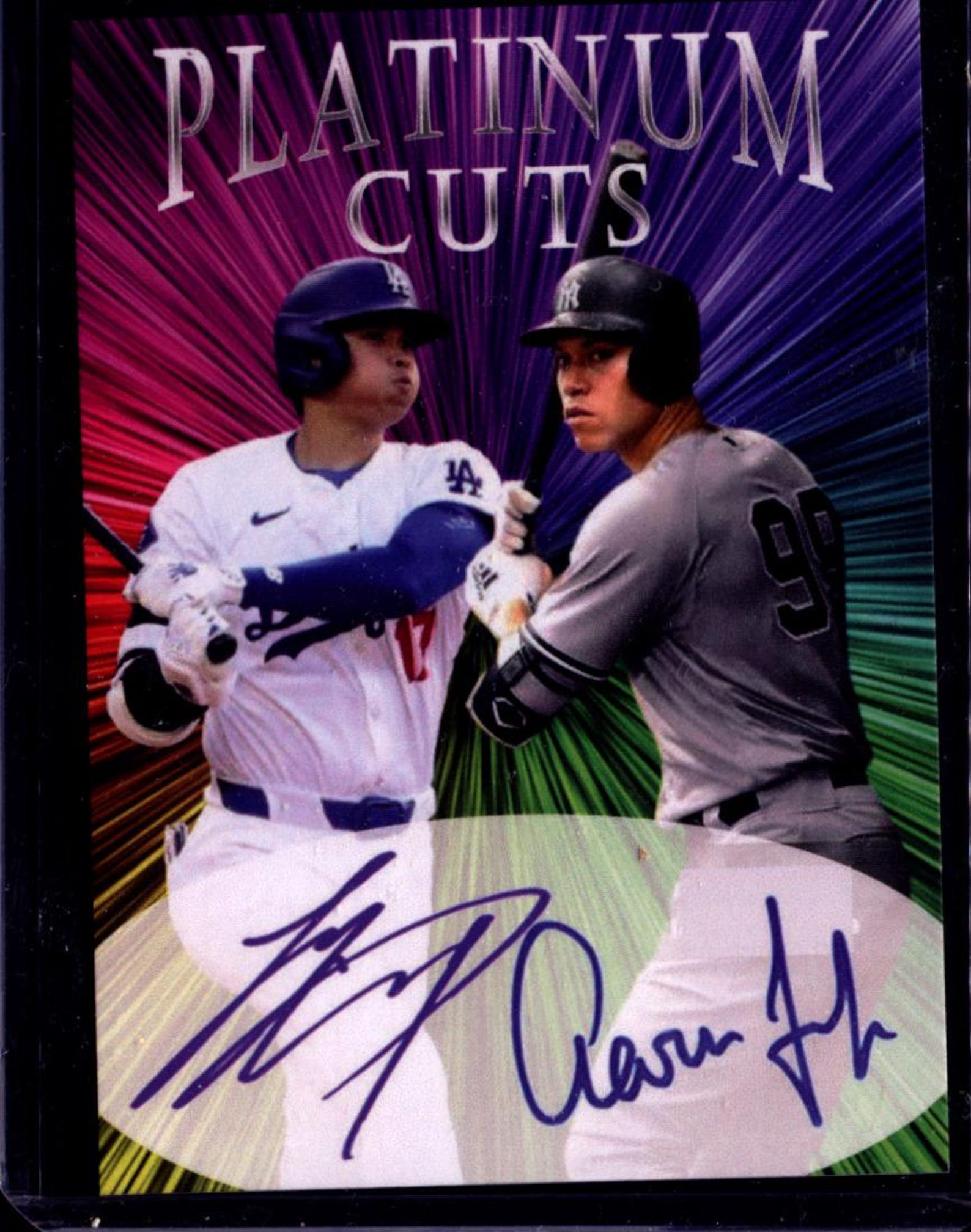 Shohei Ohtani Aaron Judge Platinum Dual Cuts Facs Autos Only 1000 Made ...