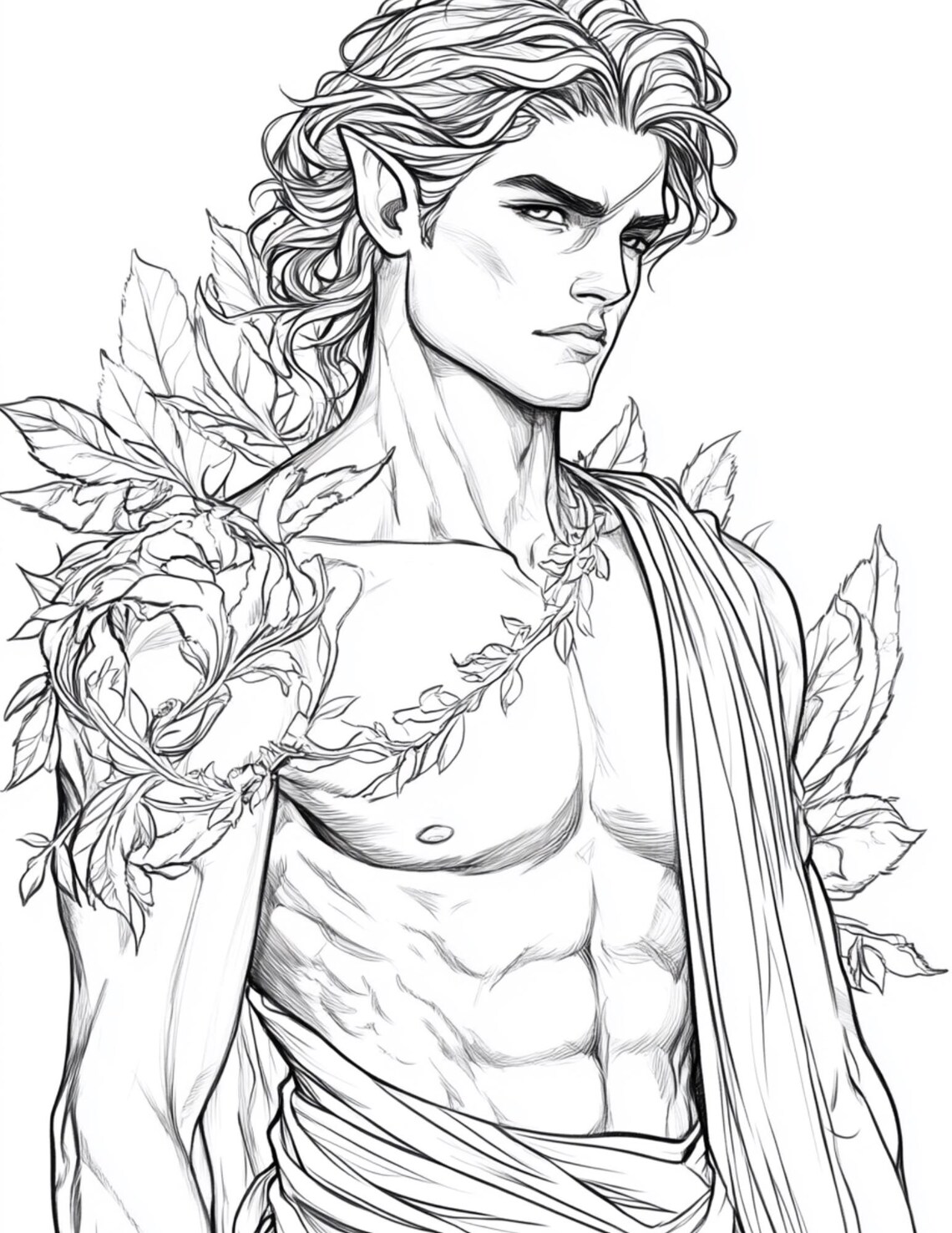 Coloring Pages for Adults, Fae People, Faeries, Instant Download ...