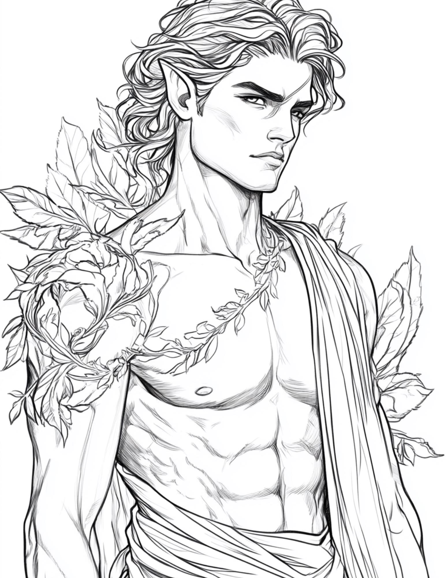 Coloring Pages for Adults, Fae People, Faeries, Instant Download ...