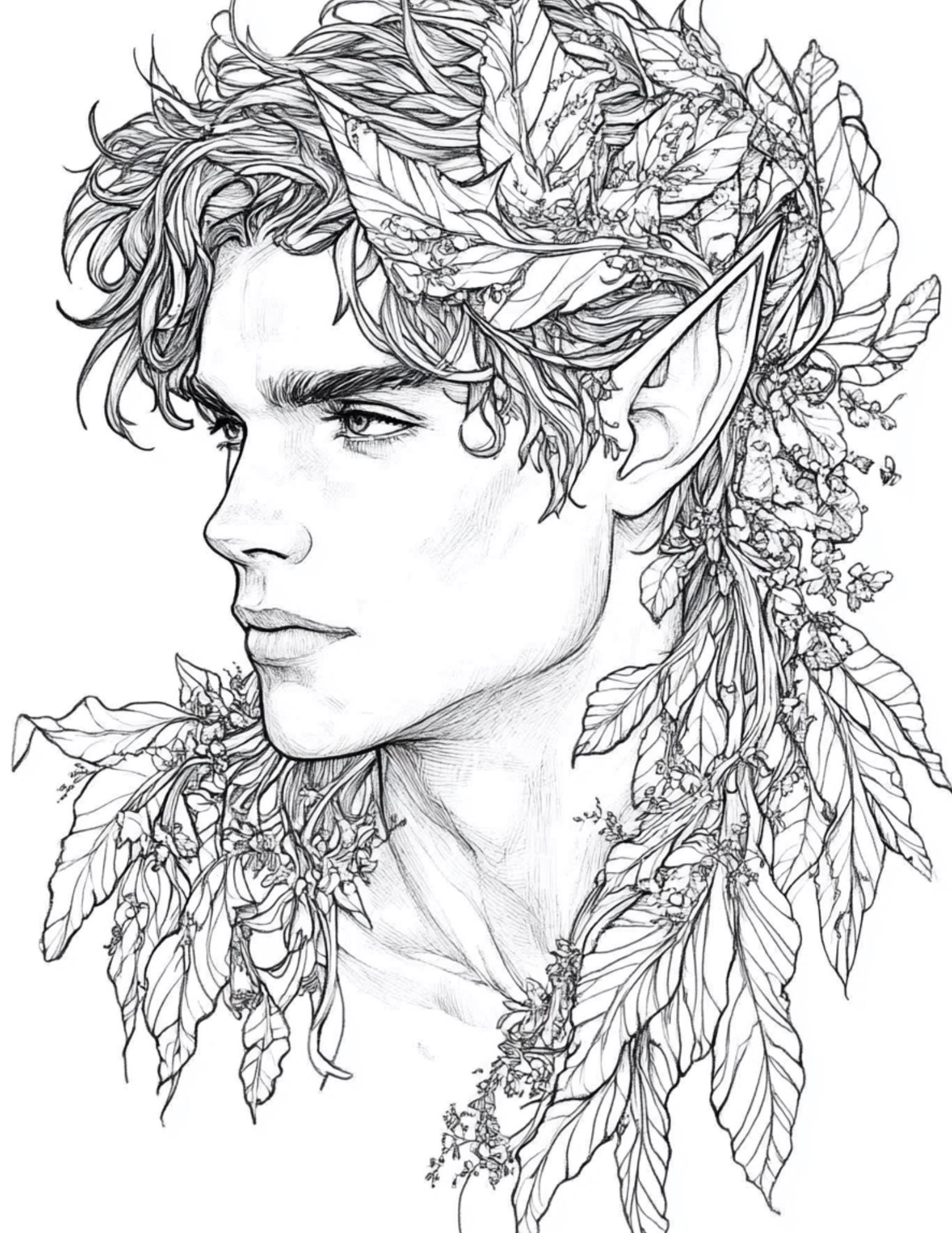 Coloring Pages for Adults, Fae People, Faeries, Instant Download ...