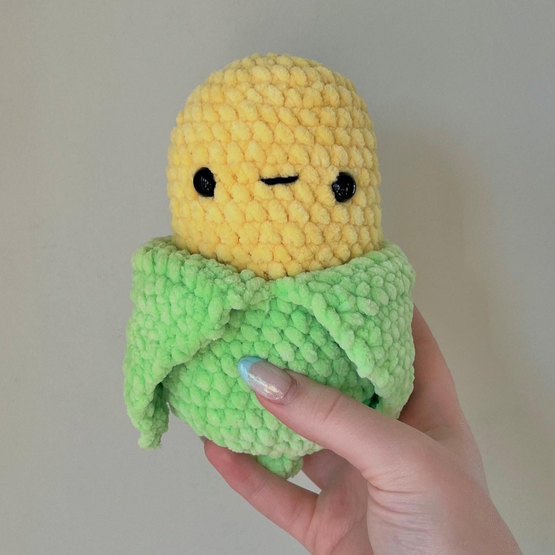 Kawaii Crochet Corn Plushie - Handmade Amigurumi Corn on the Cob - Cute ...