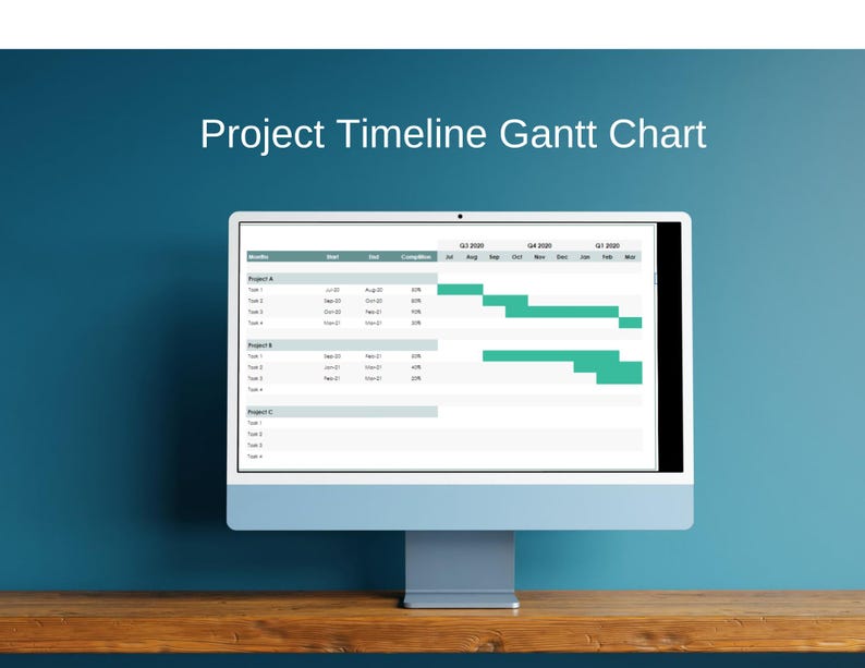 Editable Project Timeline Gantt Chart Template for Google Sheets ...