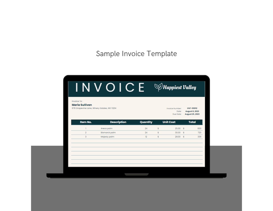 Sample Invoice Template, Google Sheets Format, Easy Invoice Creation ...
