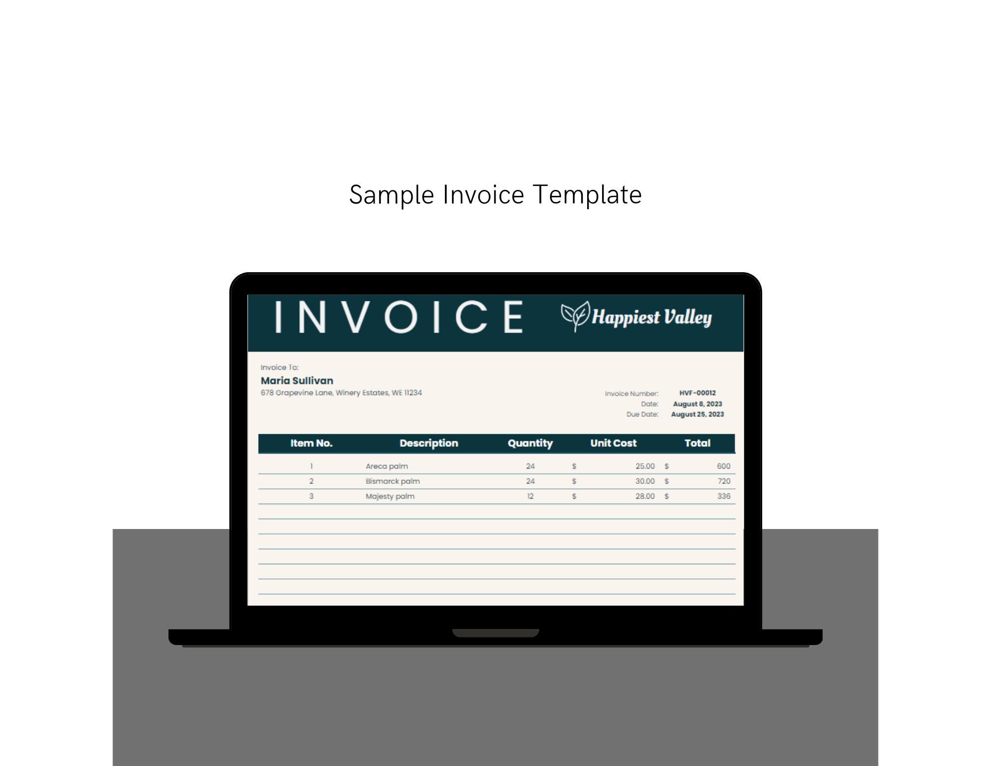 Sample Invoice Template, Google Sheets Format, Easy Invoice Creation ...