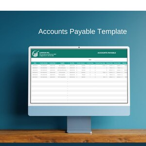Editable Accounts Payable Template for Google Sheets, Digital Download ...