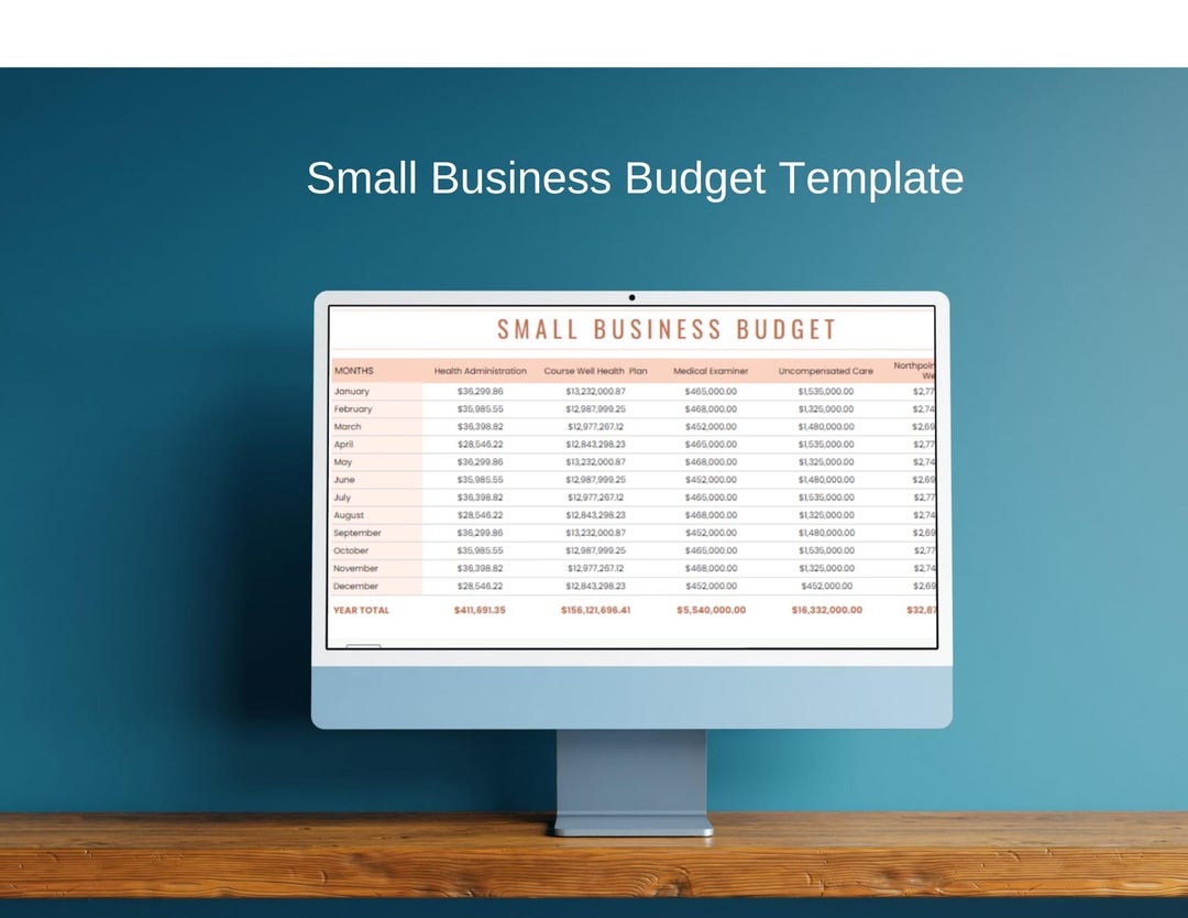 Editable Small Business Budget Template Track Income, Expenses, and ...