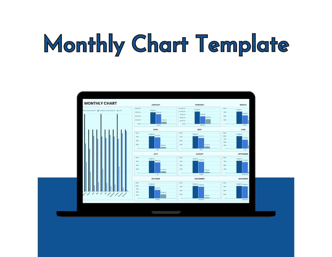 Monthly Chart Template, Google Sheets Format, Track Monthly Progress ...