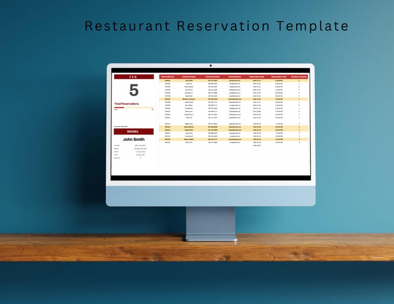 Restaurant Reservation Template Streamline Bookings & Manage Tables ...