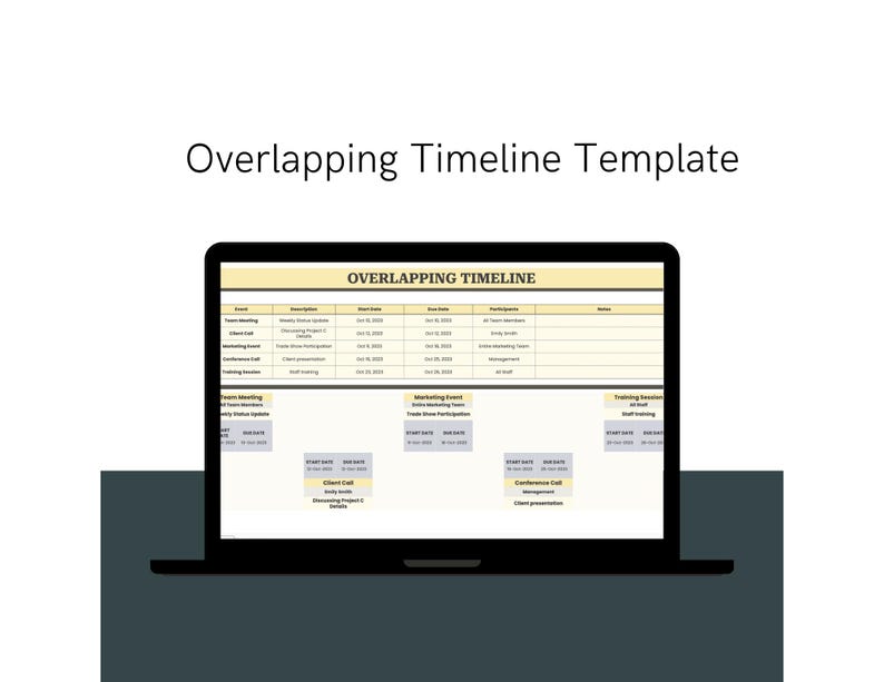 Overlapping Timeline Template Visualize Multiple Events & Projects ...